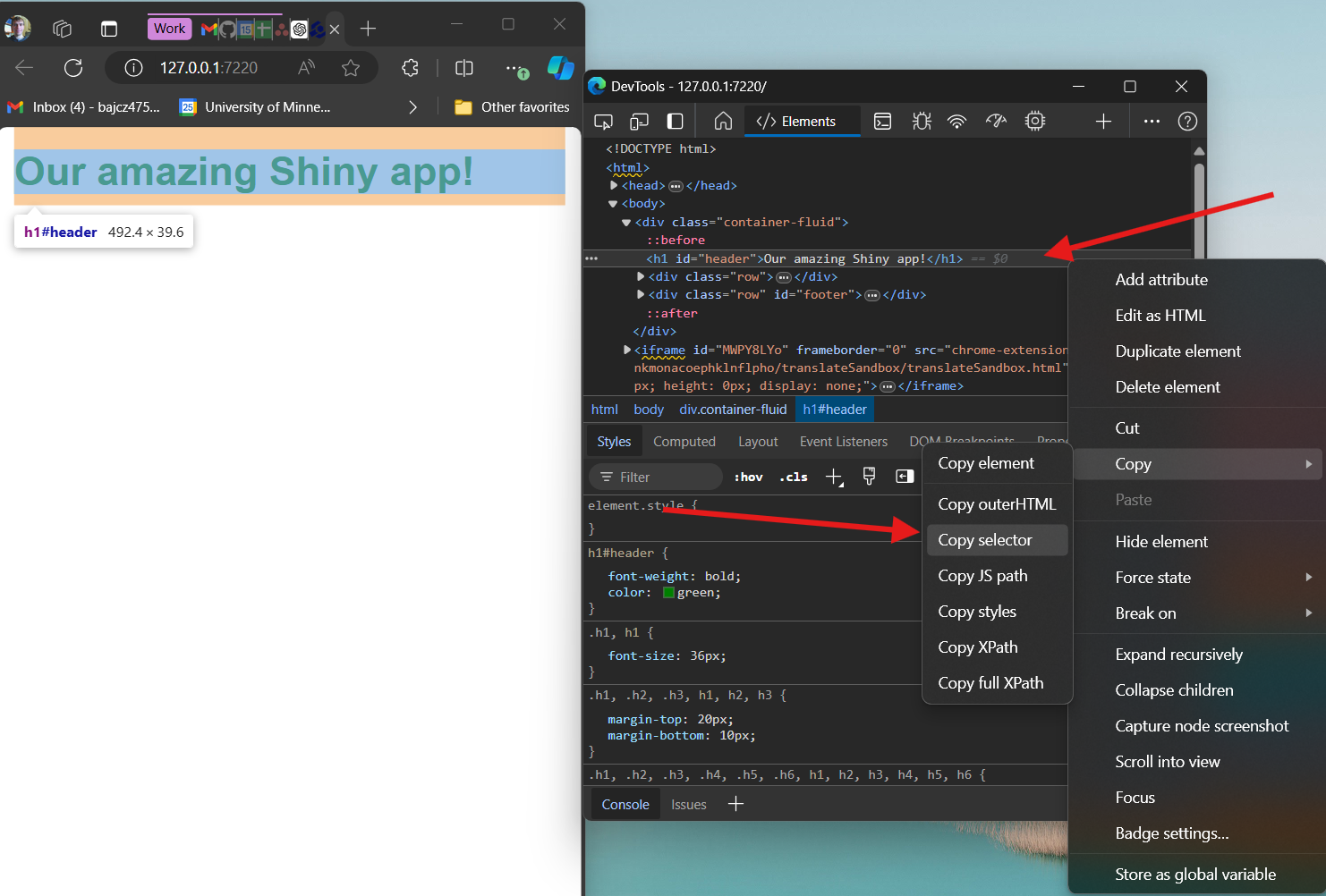 R Shiny: All in One View